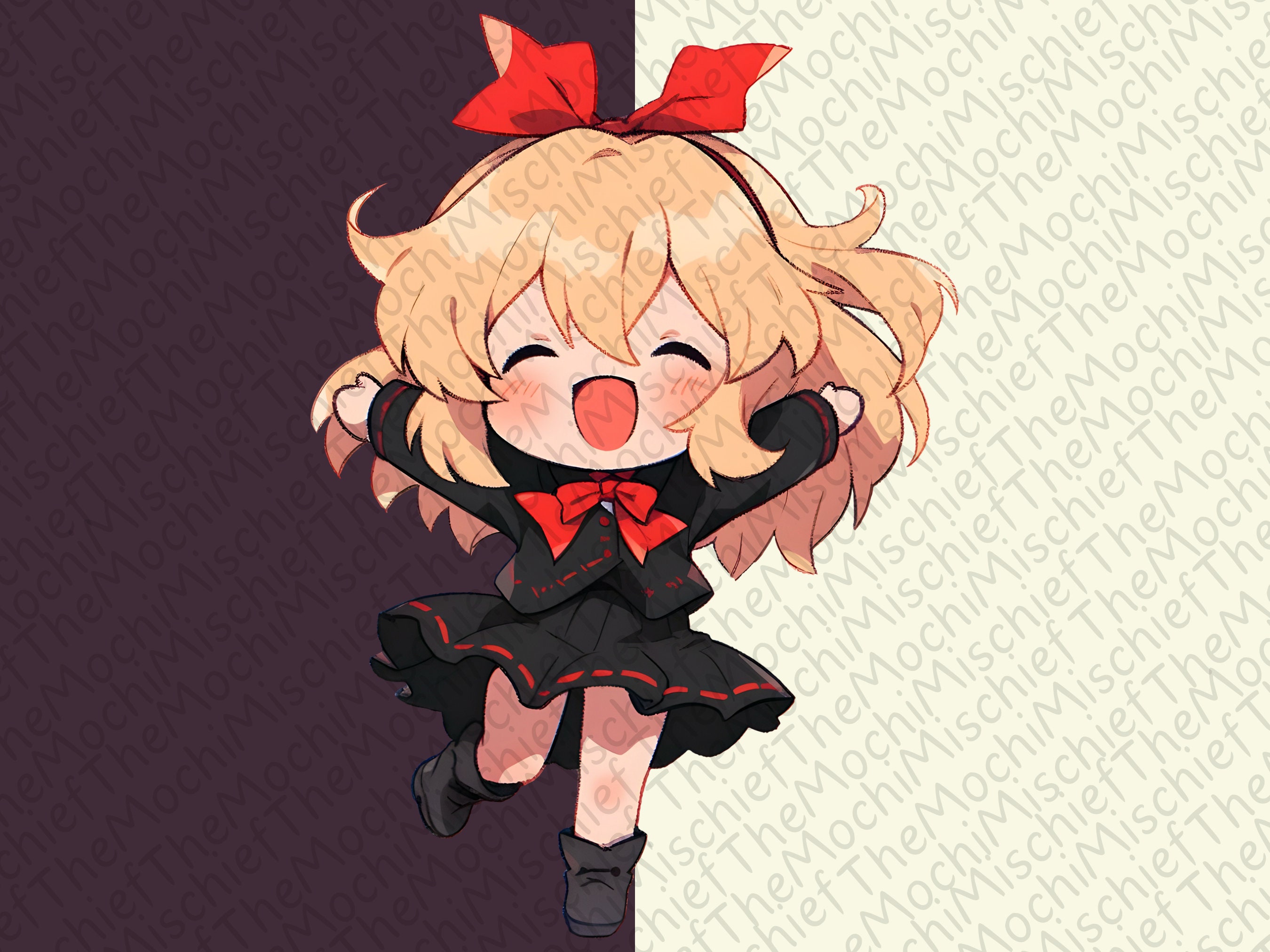 7 Adorable Kawaii Chibis in Black Clipart Bundle Commercial Use and ...