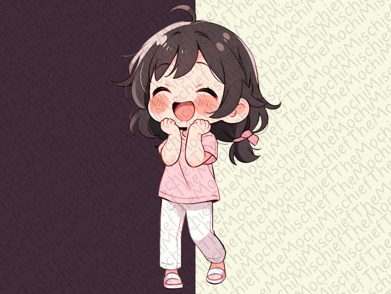 7 Adorable Kawaii Pastel Pink Chibi Clipart - Commercial Use and ...