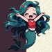 Mermaid Clipart: 21 Kawaii Chibi Ocean Illustrations (digital Download ...