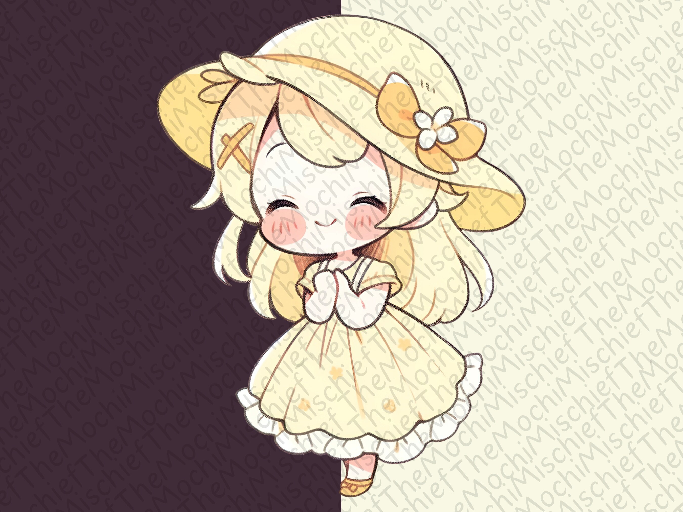 7 Kawaii Pastel Yellow Chibi Clipart Bundle - Commercial Use and ...