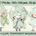7 Adorable Kawaii Pastel Green Chibi Cliparts - Commercial Use and ...