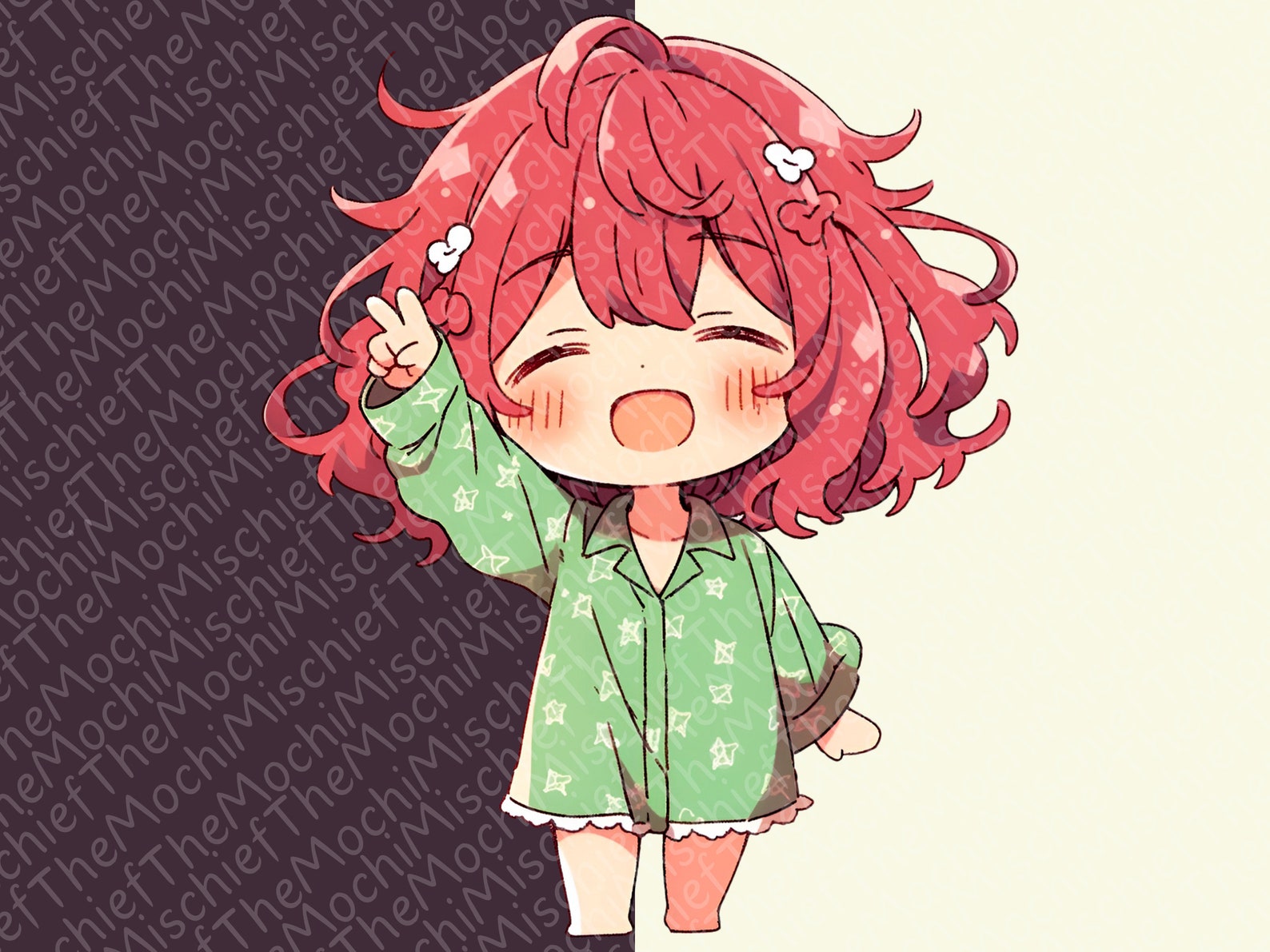 7 Adorable Kawaii Green Chibi Clipart Bundle - Commercial Use and ...