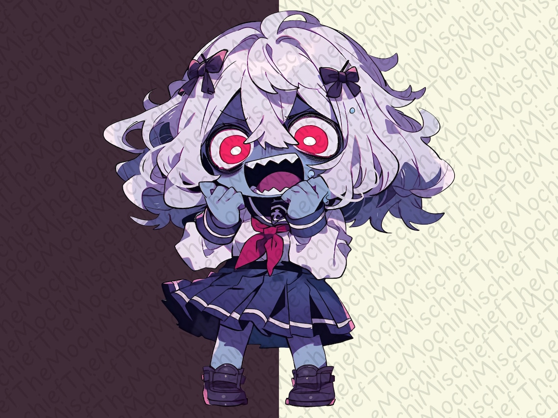 7 Scary Kawaii Haunted Chibi Clipart Commercial Use Transparent PNG for ...