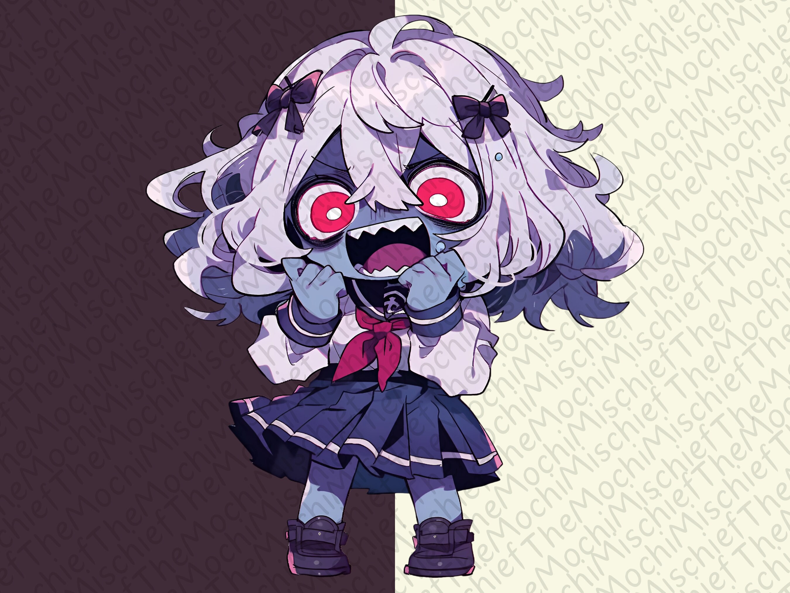 7 Scary Kawaii Haunted Chibi Clipart Commercial Use Transparent PNG for ...