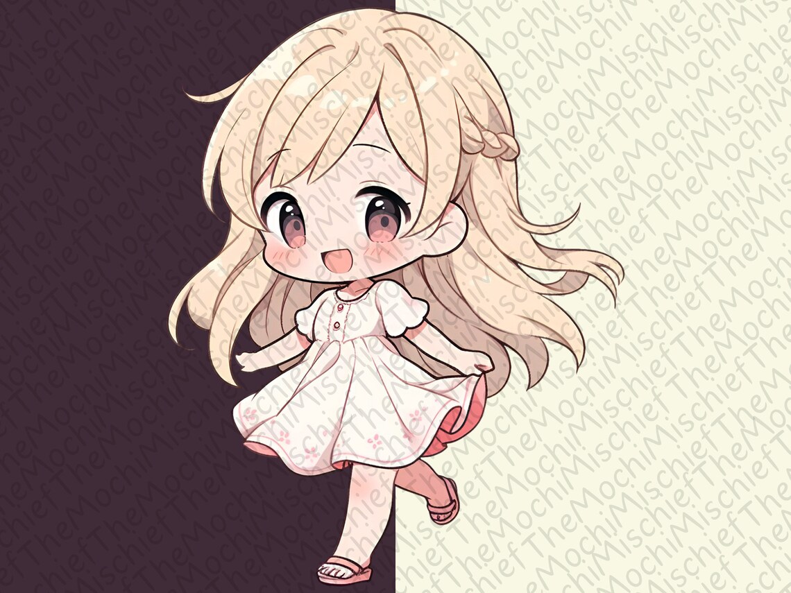 7 Adorable Kawaii Pastel Pink Chibi Clipart Commercial Use and ...