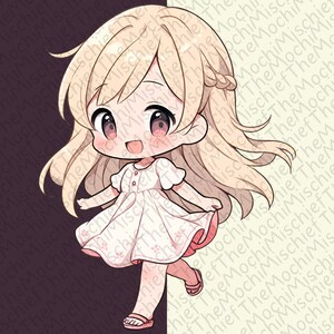 7 Adorable Kawaii Pastel Pink Chibi Clipart - Commercial Use and ...