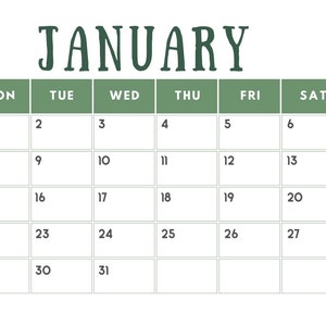 Blush and Sage 2024 Calendar - Etsy