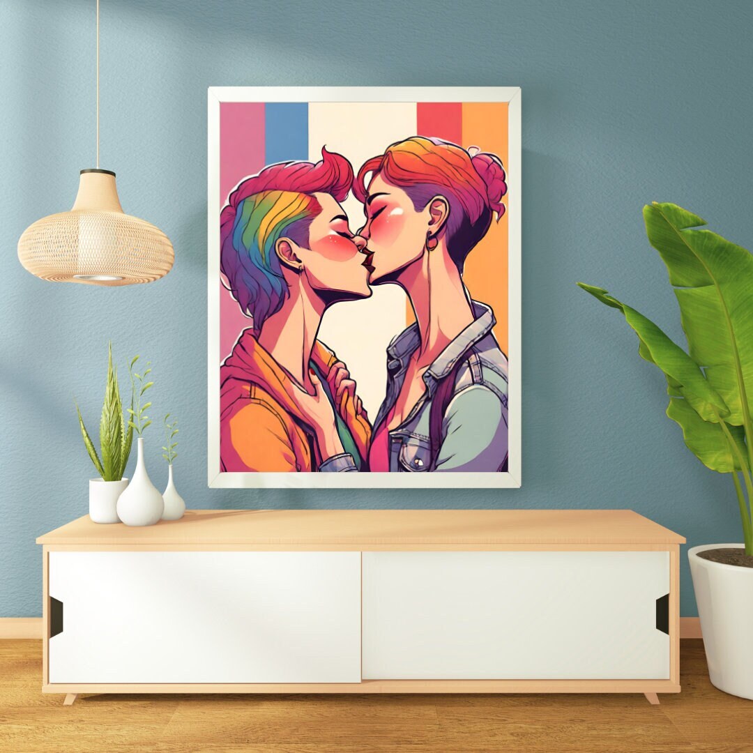 Creative Graphics, Illustrator, Posters, Lesbian Art Print, Lesbian ...