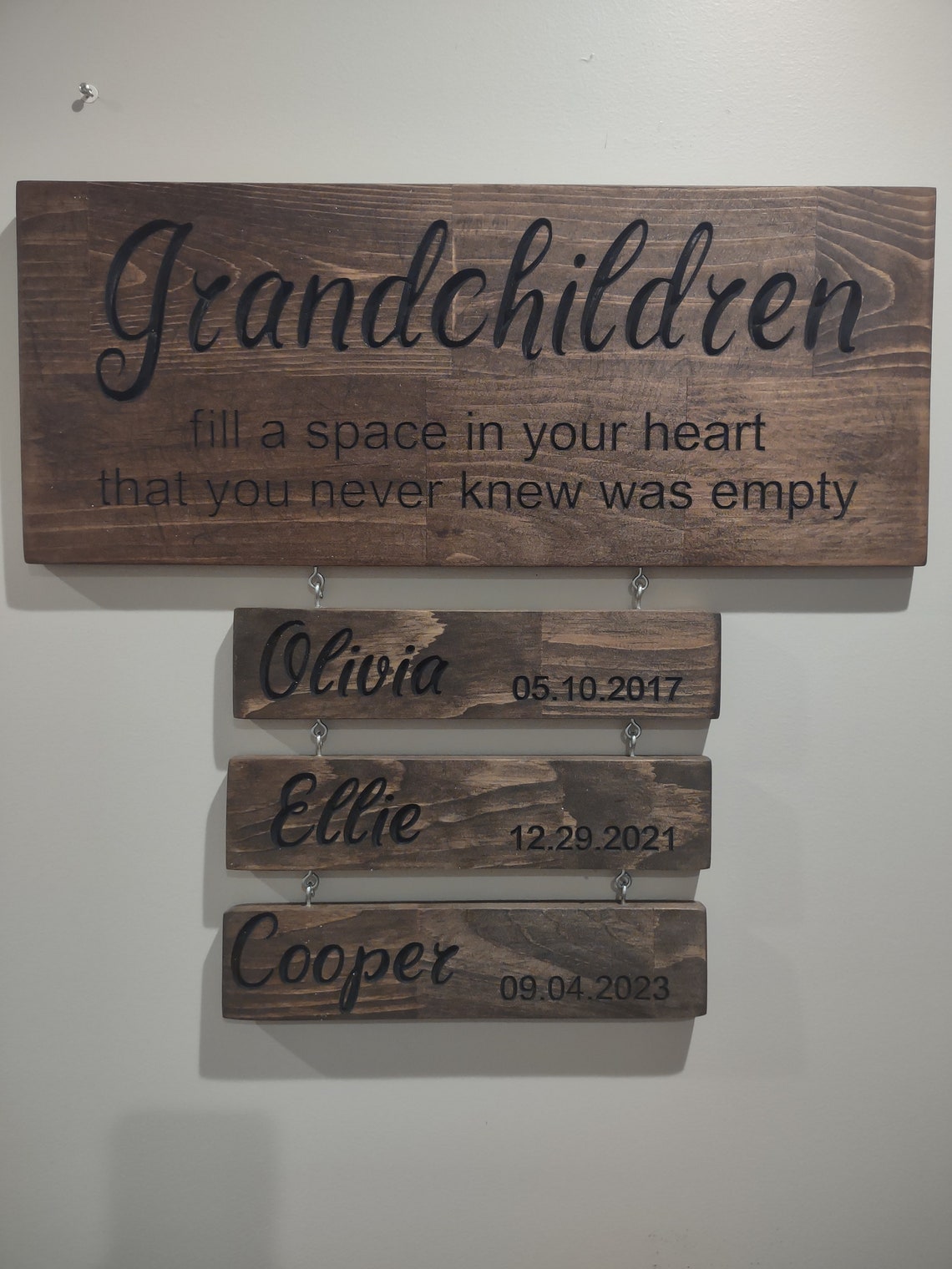 Personalized CNC Engraved Wooden Sign for Grandparents, Gift for ...