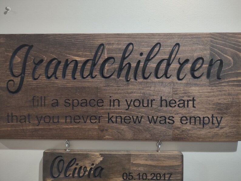 Personalized CNC Engraved Wooden Sign for Grandparents, Gift for ...