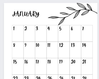 2024 Minimalist Calendar Printable 2024 Calendar Simplistic Calendar ...
