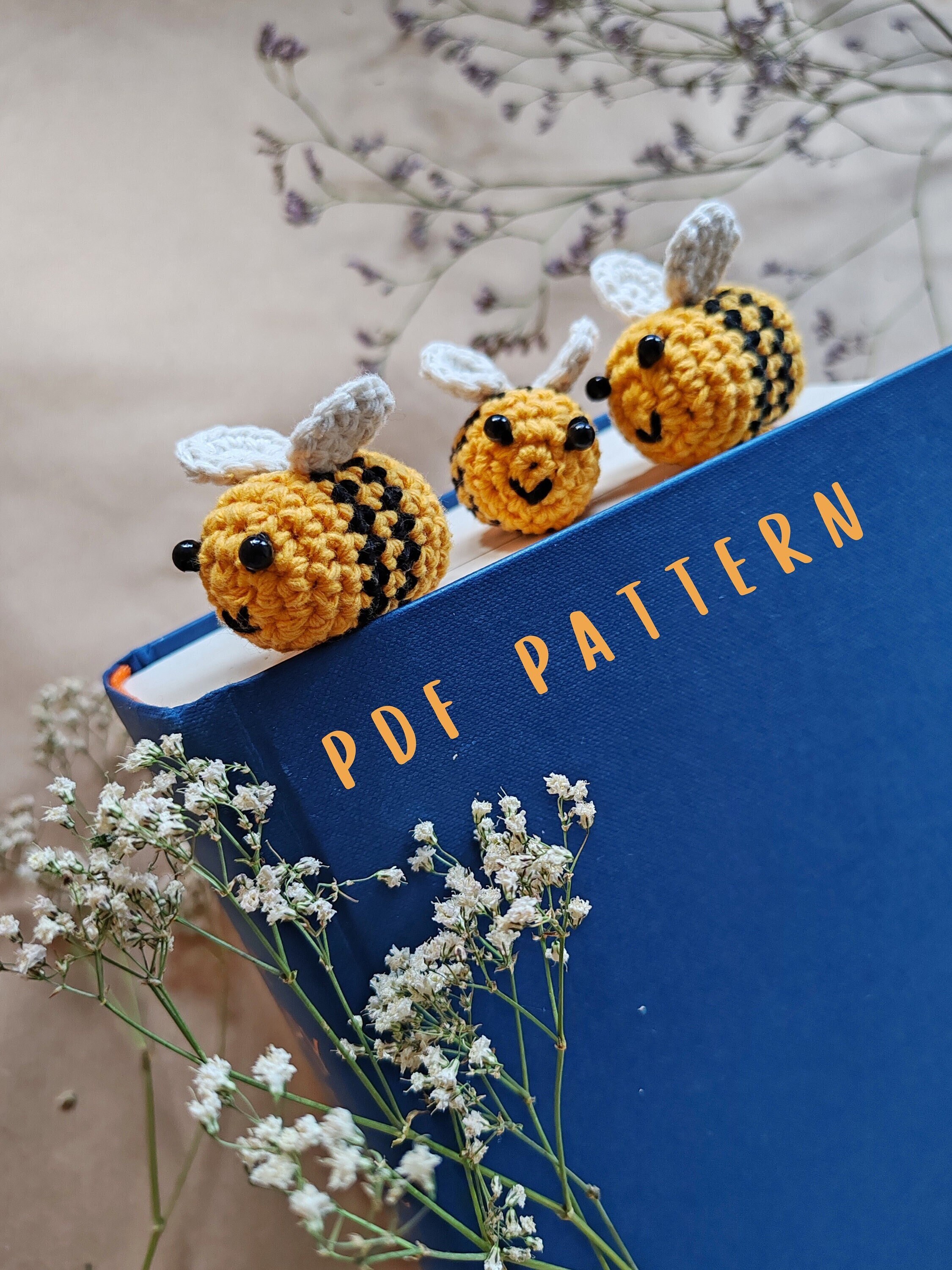 Bumblebee Bookmark CROCHET PATTERN | Amigurumi PDF Pattern - Etsy