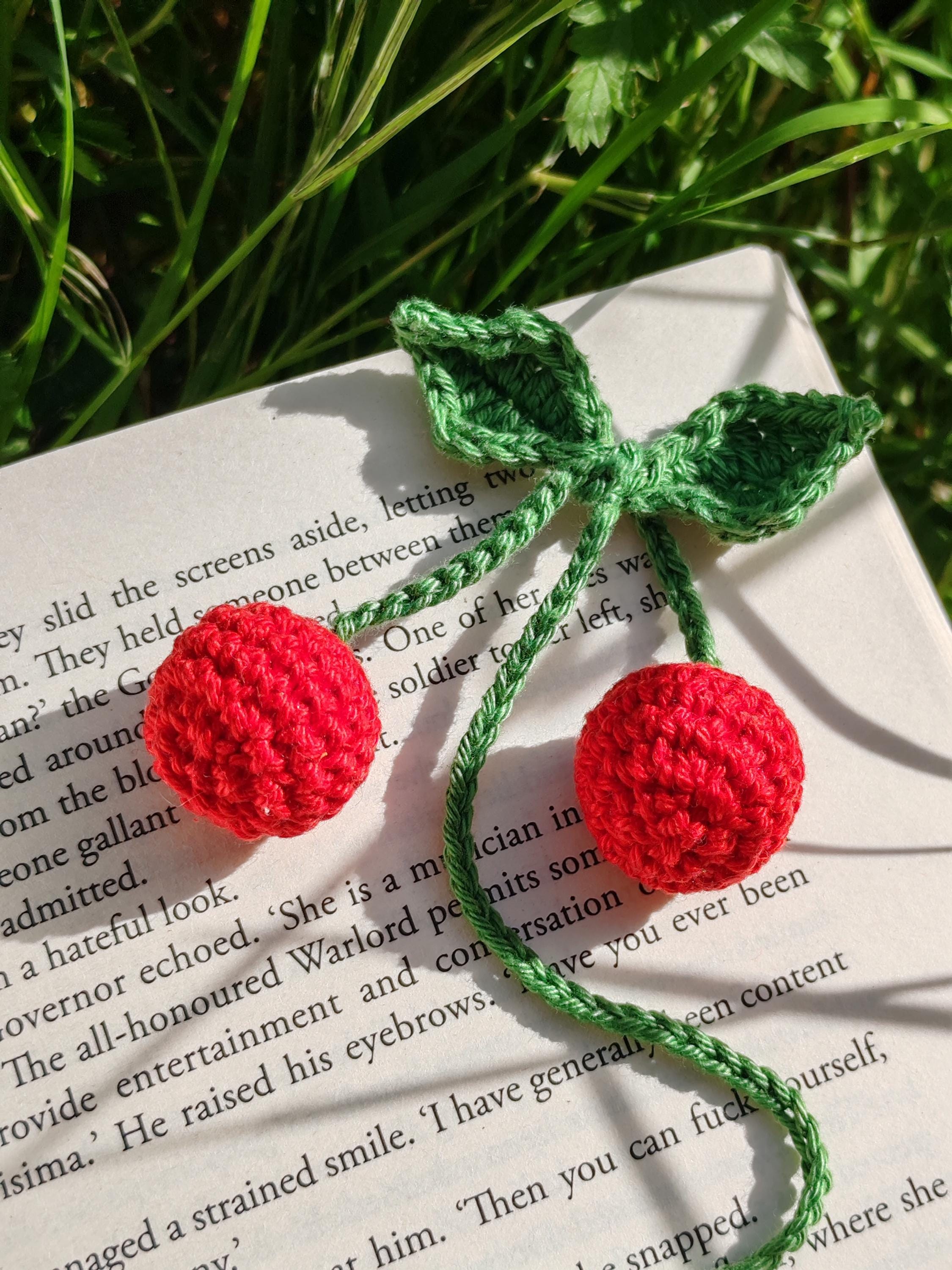 Cherry Crochet Bookmark | Amigurumi Bookmark - Etsy