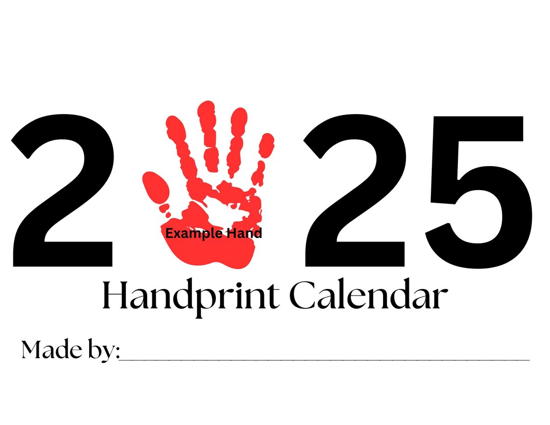 2025 Daycare Handprint Calendar Gift Printable File - Etsy
