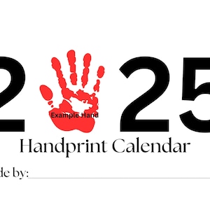 2025 Daycare Handprint Calendar Gift Printable File - Etsy