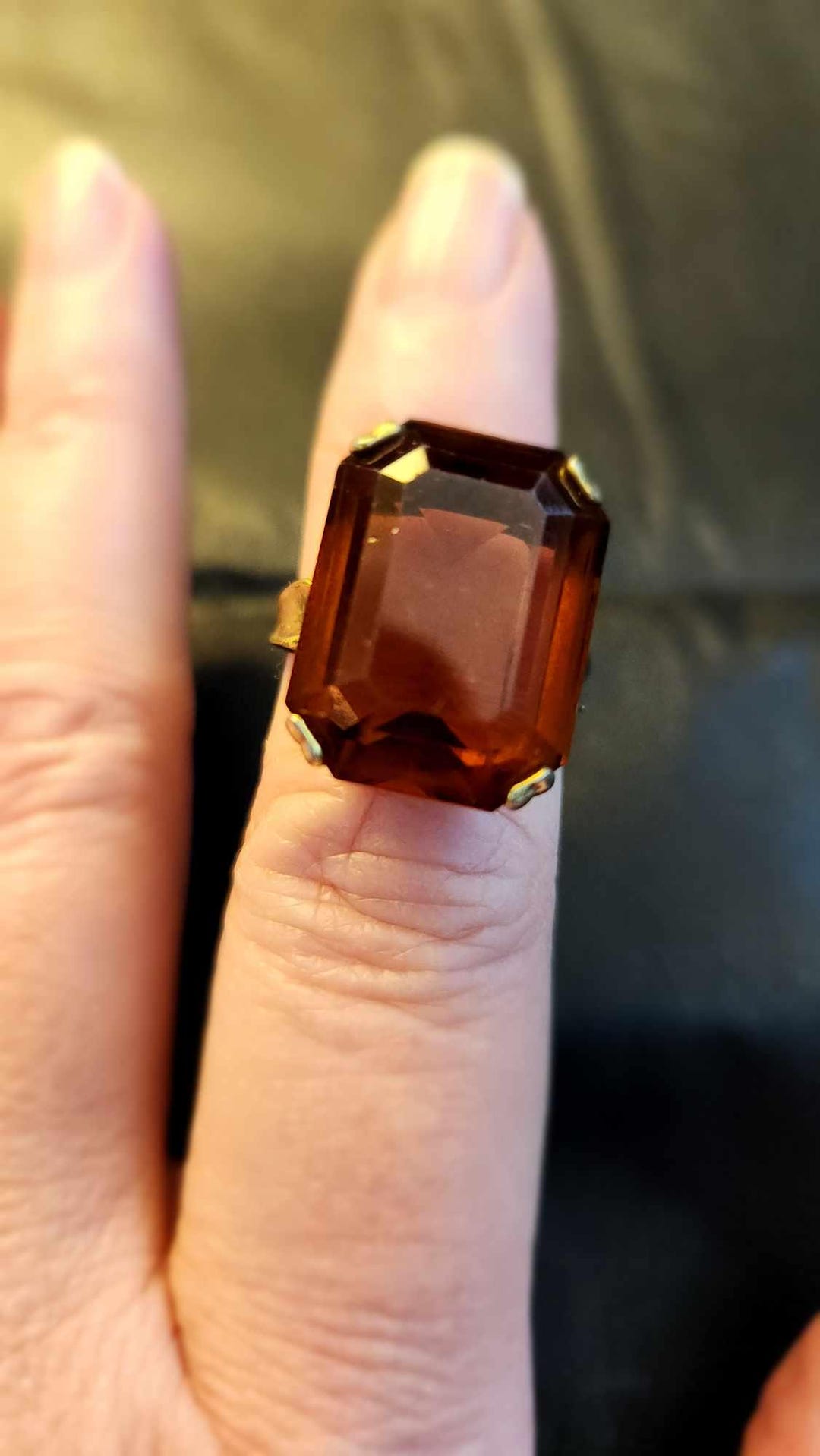 Vintage 14K Gold Orange Beryl Ring - Etsy