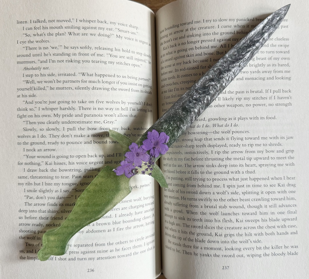 Powerful Resin Dagger Powerless Reckless Lauren Roberts Handmade Book ...