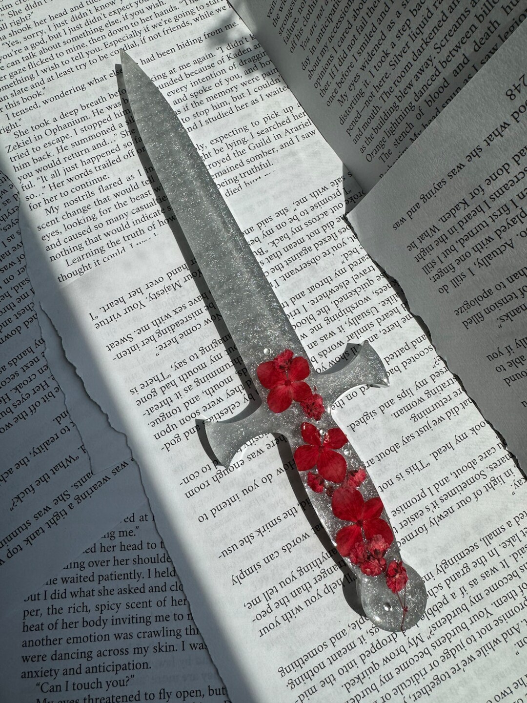 Flower Resin Dagger Handmade Book Merch Costume Cosplay - Etsy