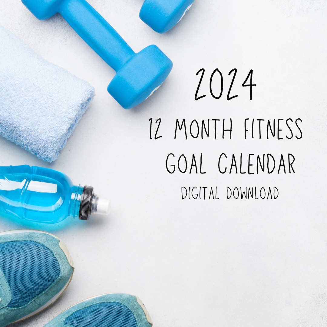 2024 12 Month Fitness Goal Calendar - Etsy