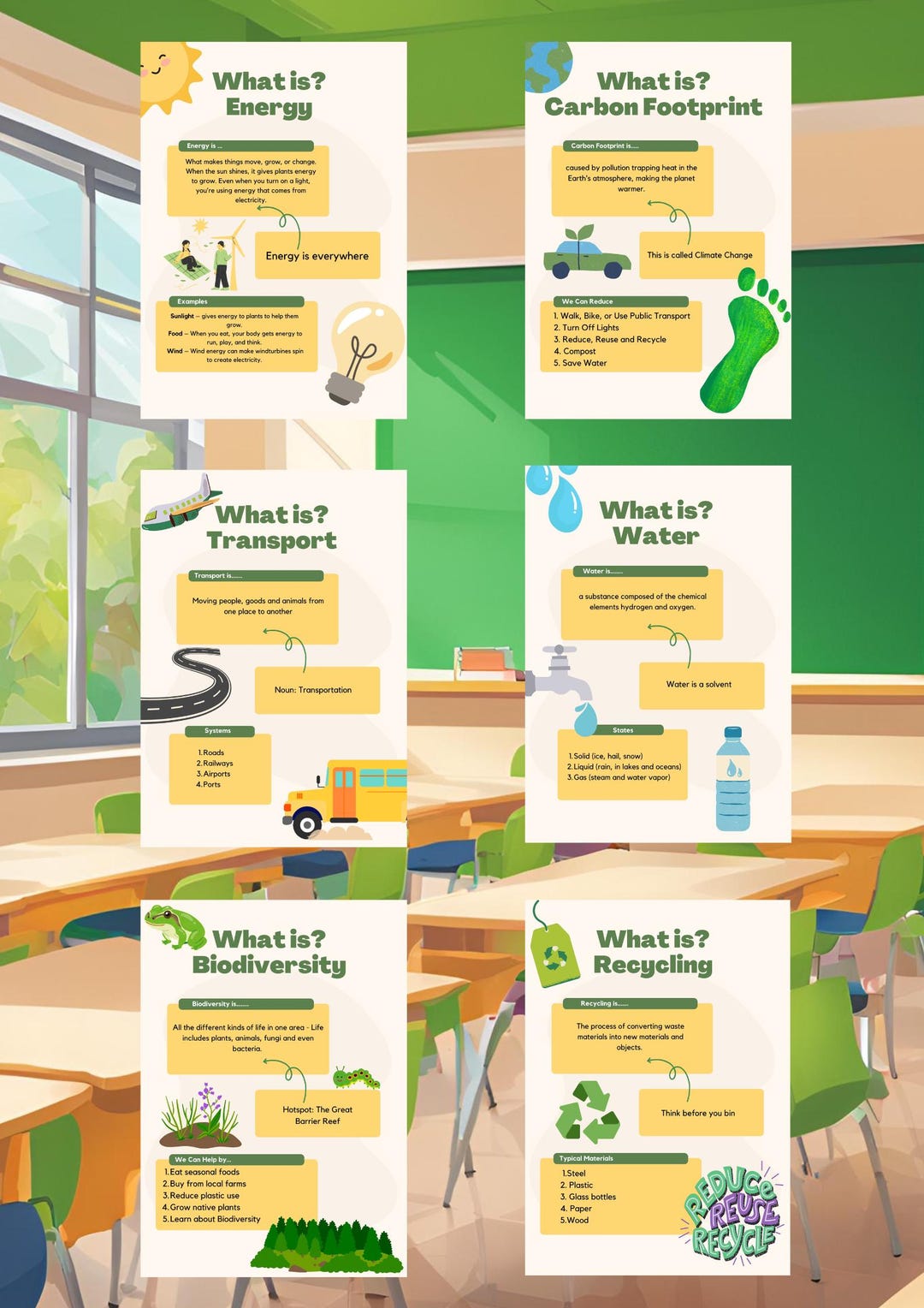 Sustainability Classroom Posters – Educational Wall Art (digital ...