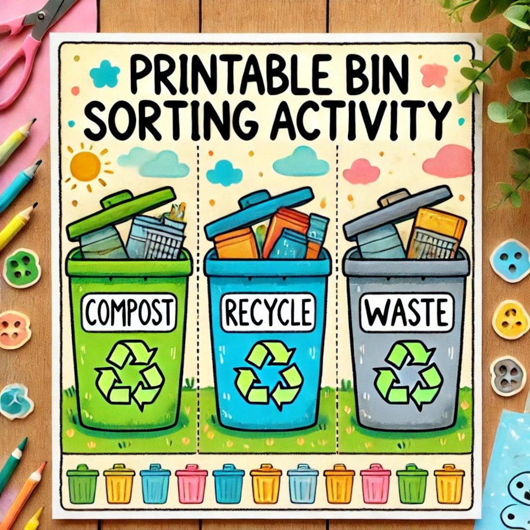 Printable Bin Sorting Activity - Matching Game for Schools - Digital ...