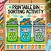 Printable Bin Sorting Activity - Matching Game for Schools - Digital ...