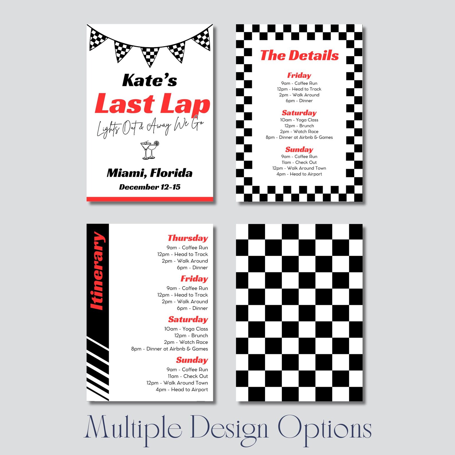 Last Lap Bachelorette Party Invitation Template | Racing Theme ...