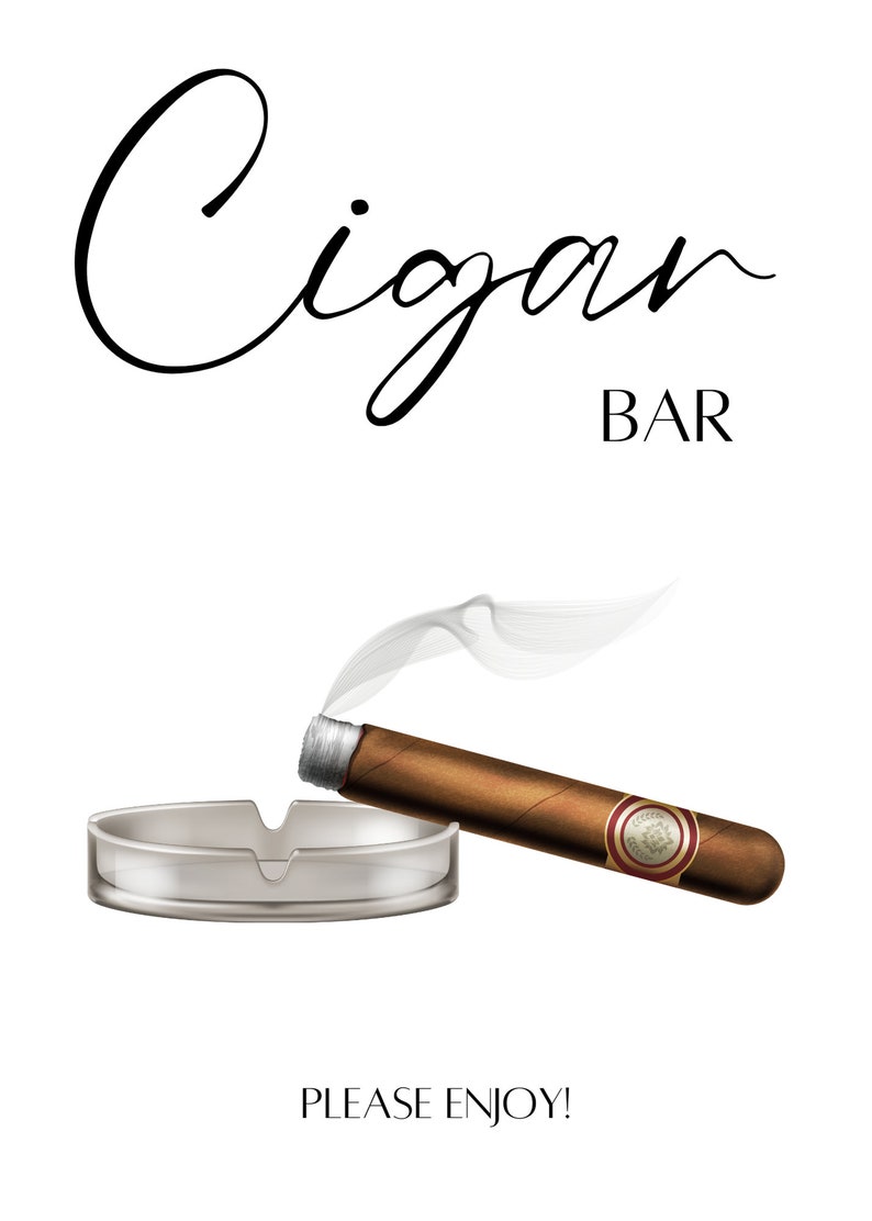 Cigar Bar Sign Wedding Sign Wedding Cigar Sign Cigar Bar Fall Wedding ...