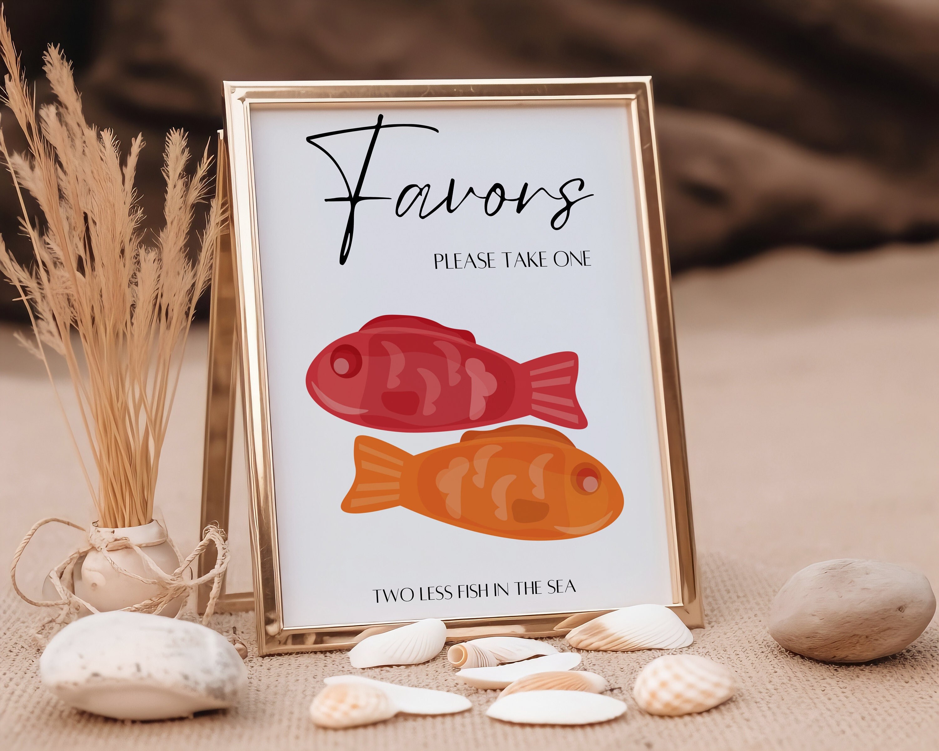 Swedish Fish Favor Printable Wedding Favors Sign Please Take A Favor ...