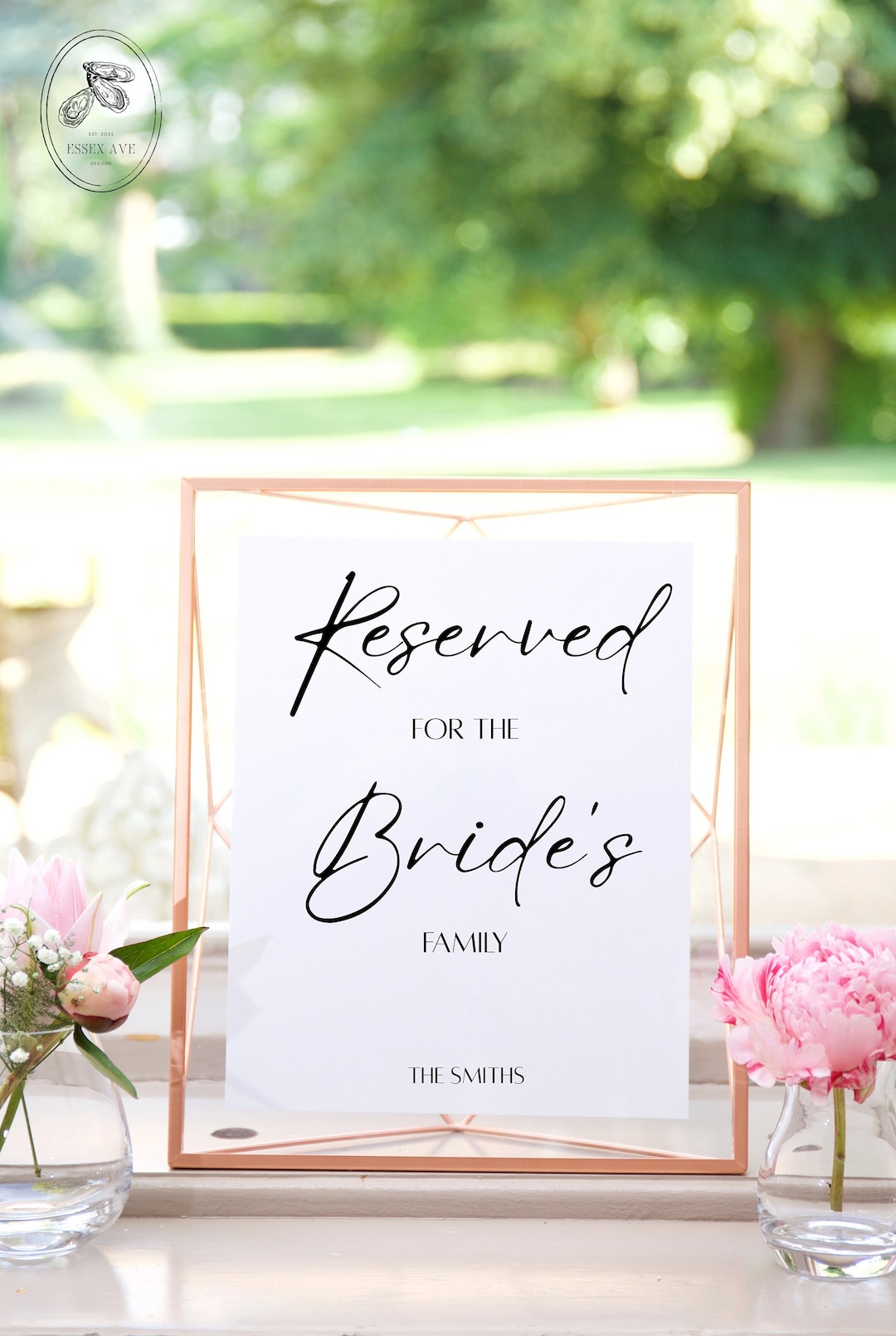 Reserved Wedding Seating Sign Template | Reserved Seating Sign | Modern ...