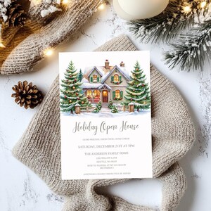 Holiday Open House Invitation • Digital Holiday Party Invite ...