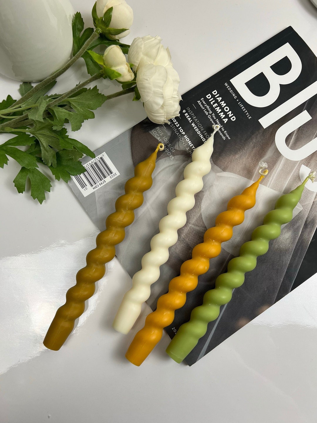 Spiral Twist Candle Twisted Taper Candle Twisted Candle Taper Candles ...