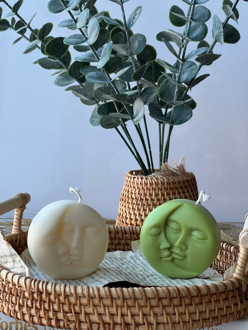 Sun and Moon Candle Moon Candle Sun Candle Aesthetic Candle Handmade ...