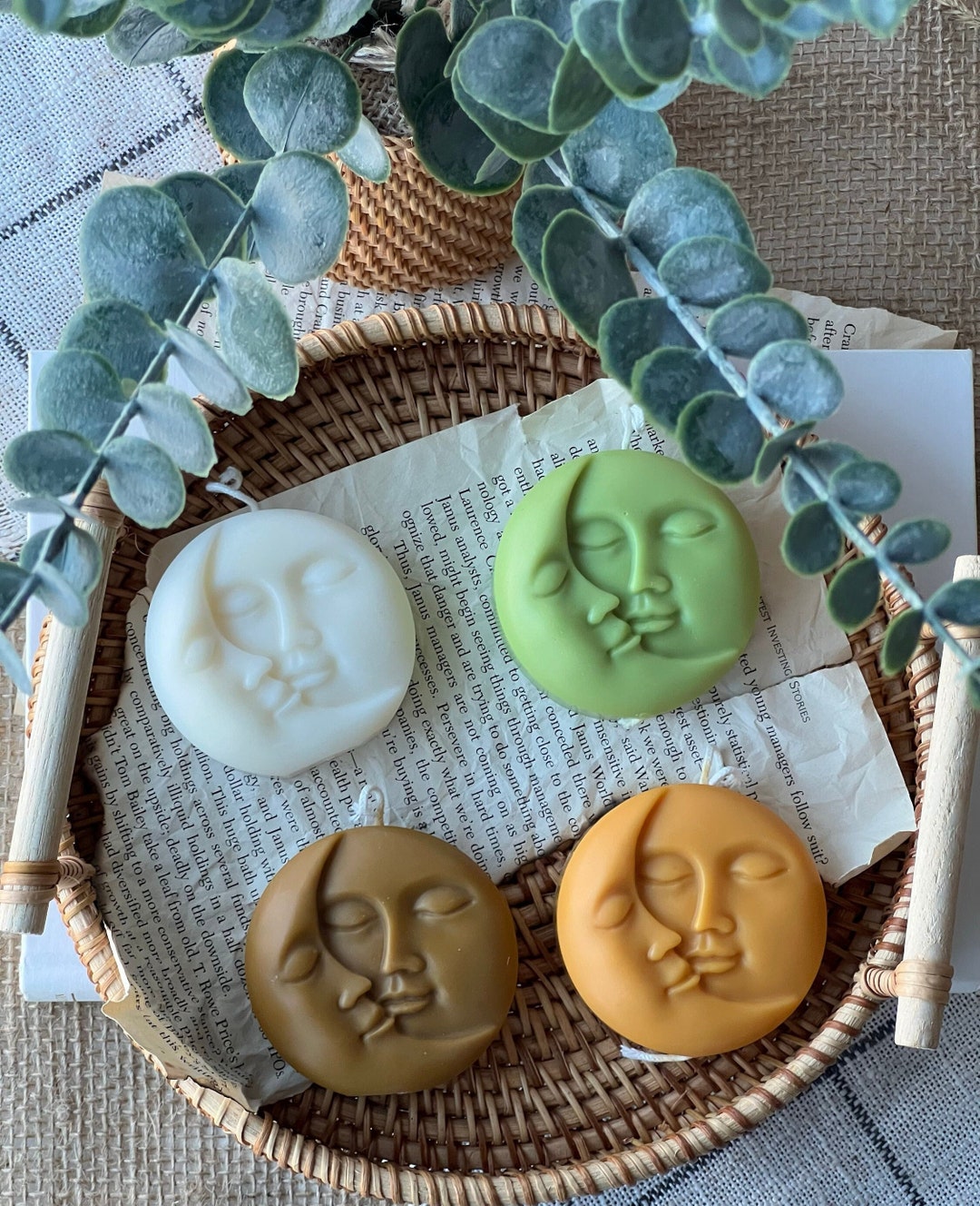 Sun and Moon Candle Moon Candle Sun Candle Aesthetic Candle Handmade ...