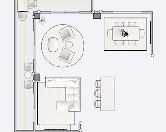 Custom Room Layout Options Interior Design E-design Virtual Interior ...