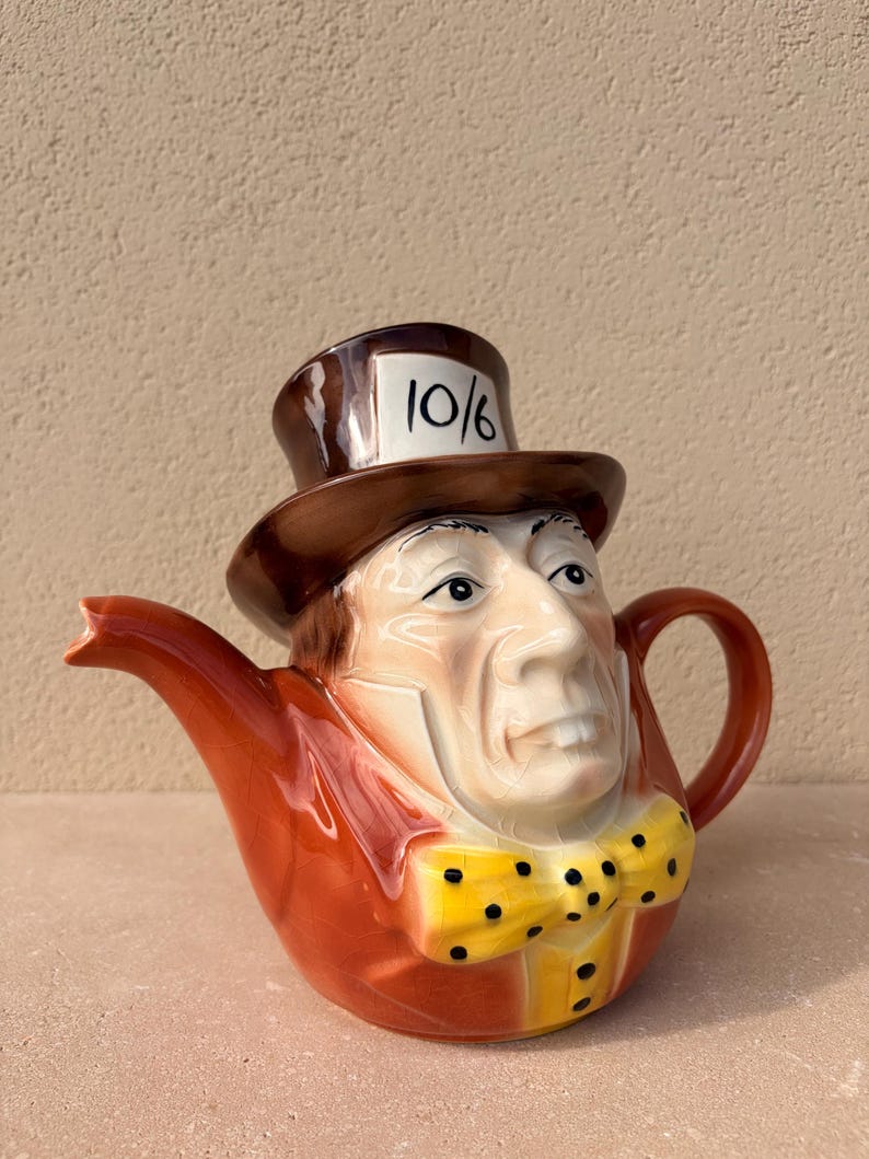 Vintage Tony Wood Mad Hatter Teapot England - Etsy