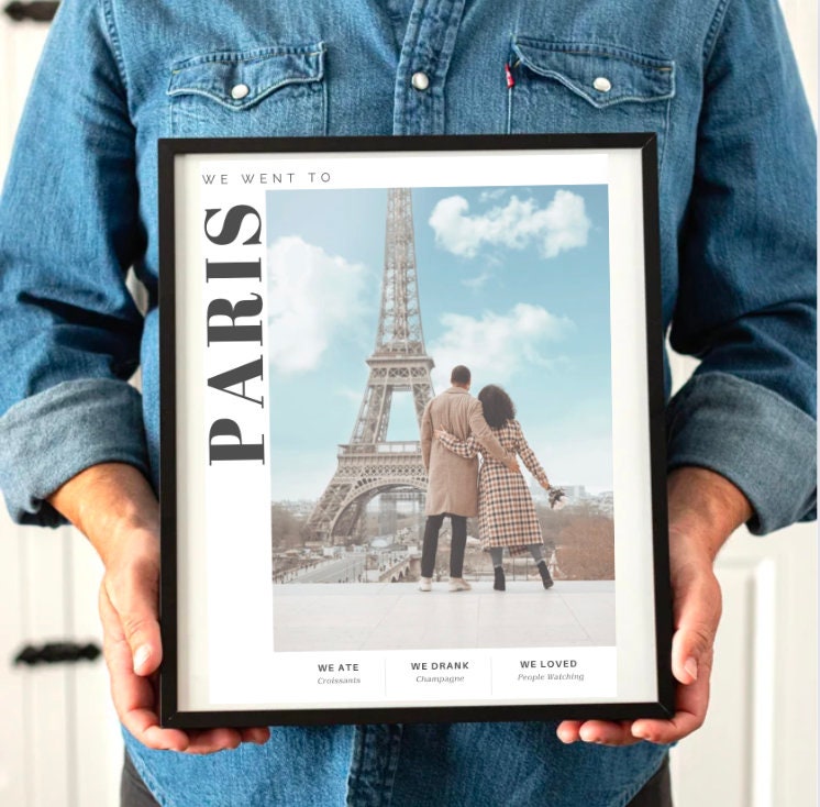 Custom Travel Print Template, Vacation Memory Destination Poster ...