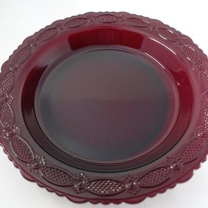 Vintage Ruby Glass Pie Dish, Avon Royal Ruby Red Glass, 3 Pieces and 2 ...