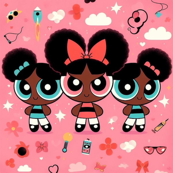 Black Powerpuff Girl - Etsy