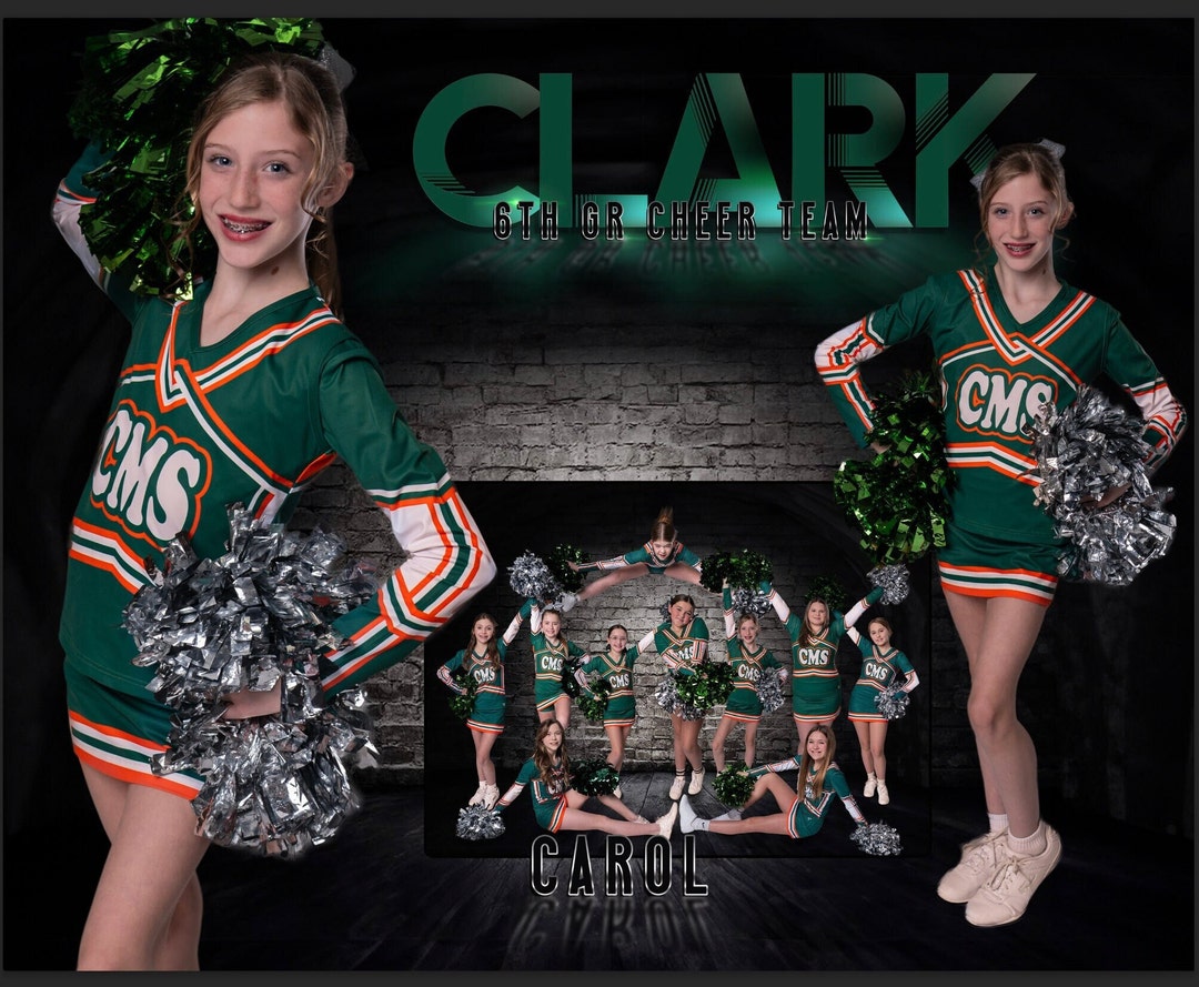 Cheer Composite Template Brick Wall W/ Team Template - Etsy