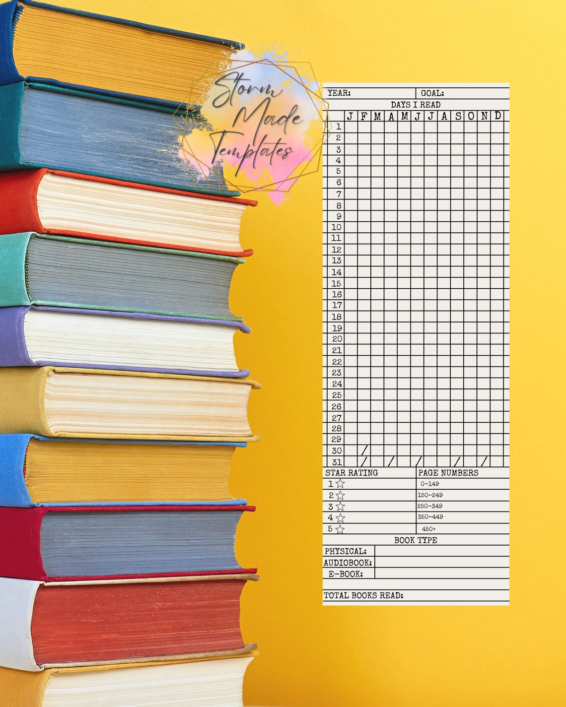 2.5 X 7-inch Printable Daily Book Tracking Bookmark - Reading Log ...