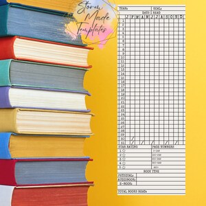 2.5 X 7-inch Printable Daily Book Tracking Bookmark - Reading Log ...