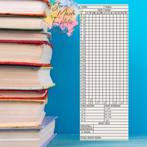 2.5 X 7-inch Printable Daily Book Tracking Bookmark - Reading Log ...