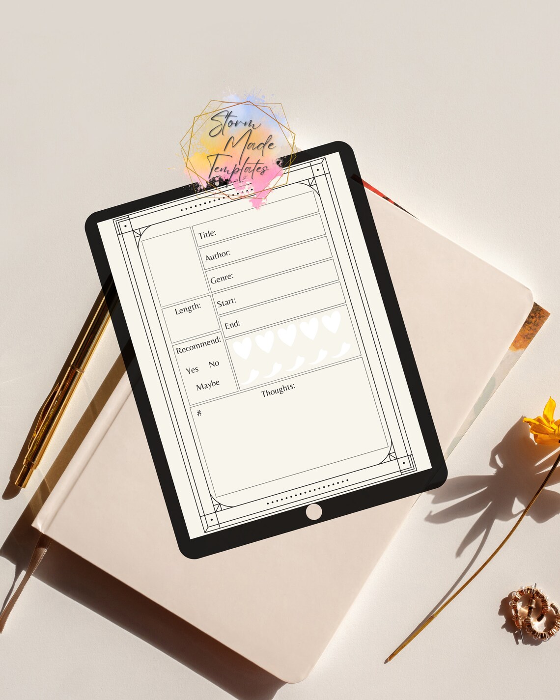 A5 Printable Minimalist Book Journal Tracker Log Bundle Template ...