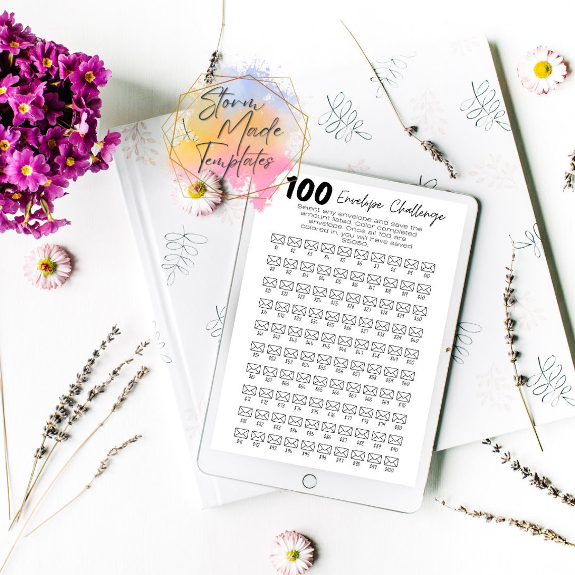 A5 Printable Saving Challenge Printable/digital 100 Envelope Saving ...