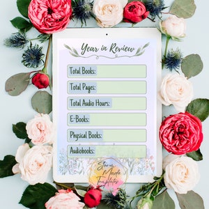 A5 Printable Floral Book Journal Tracker Log Basic Bundle Template ...