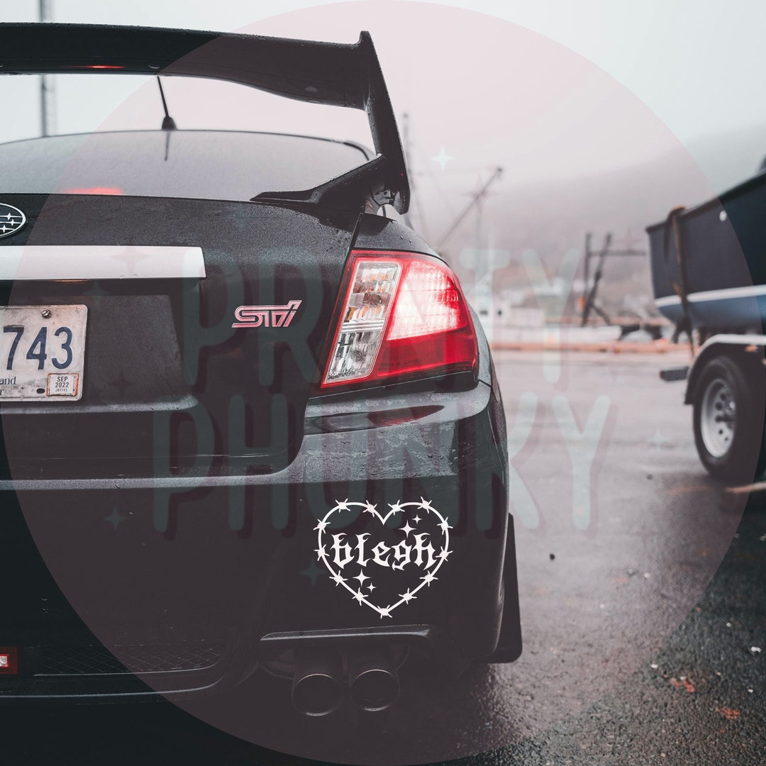 BLEGH Barbed Heart Vinyl Decal Car Sticker Decal Weatherproof Metal ...