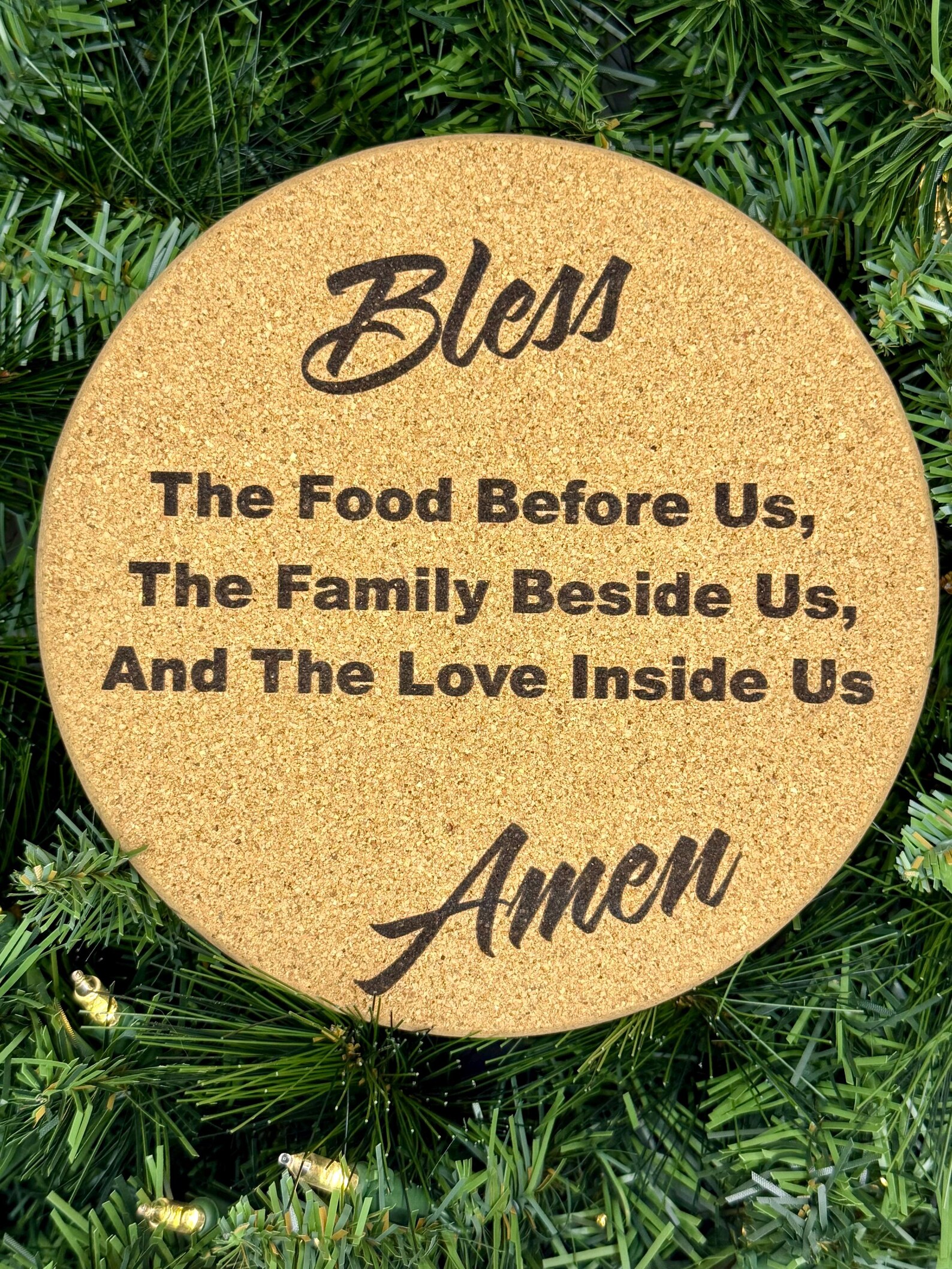 Custom Laser Engraved 8" Cork Trivet-personalized Hot Plate and Kitchen ...