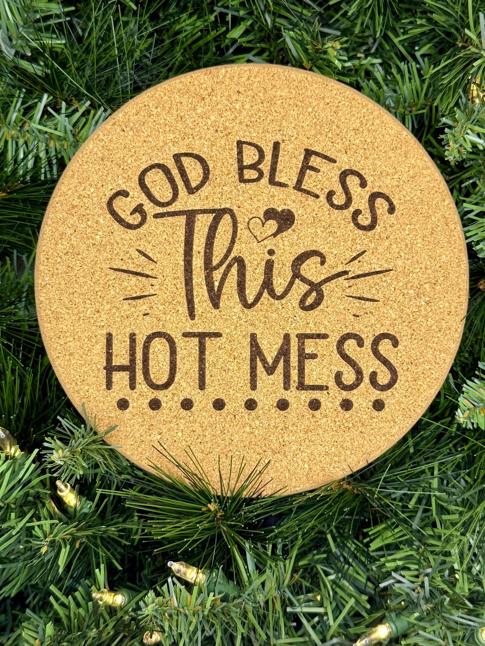Custom Laser Engraved 8" Cork Trivet-personalized Hot Plate and Kitchen ...