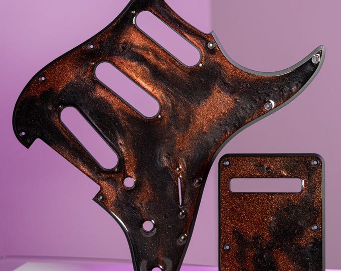Custom Guitar - "copper Spark " Pickguard Set - Etsy